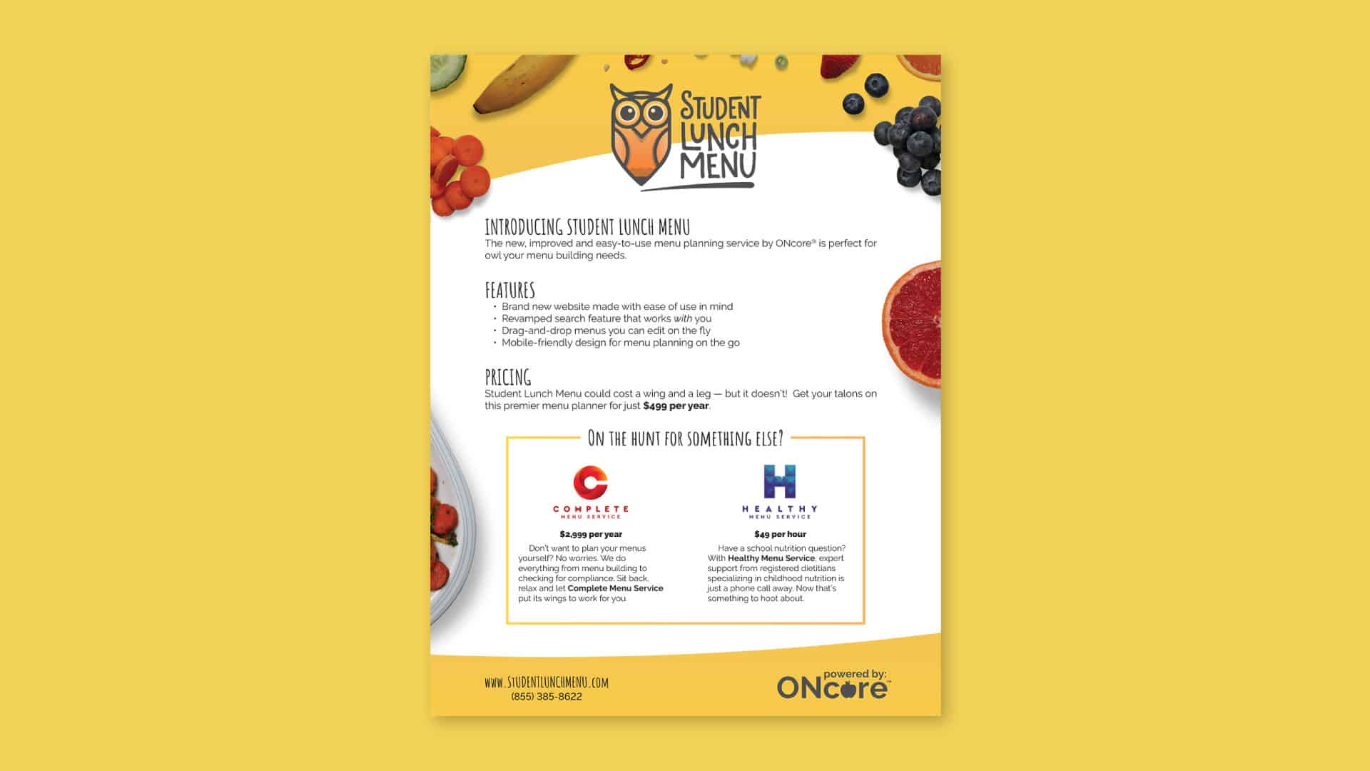 Video and Web Design — Student Lunch Menu | Agency 877